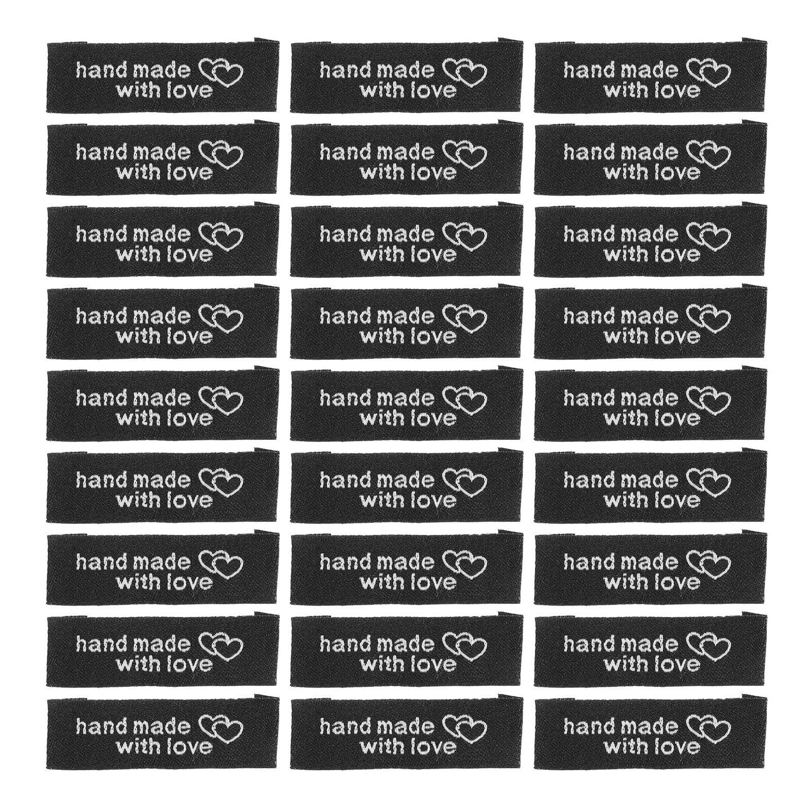 Uxcell 100pcs Handmade with Love Sewing Labels Embroidered Label Tags ...