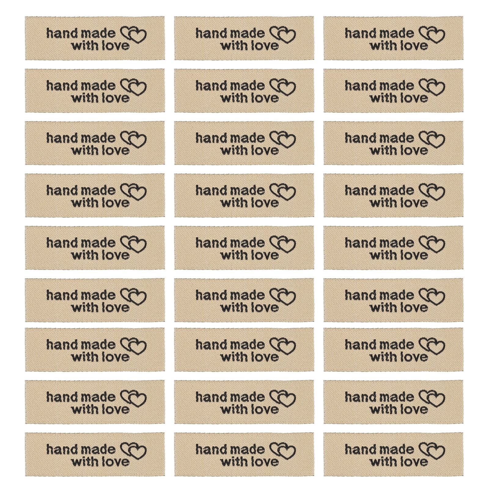 Uxcell 100pcs Handmade with Love Sewing Labels Embroidered Label Tags ...