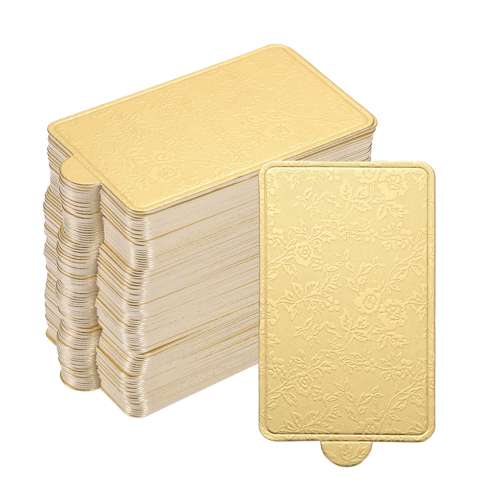 Uxcell 100pcs Mini Cake Boards, Mousse Cake Cardboards Rectangle for ...
