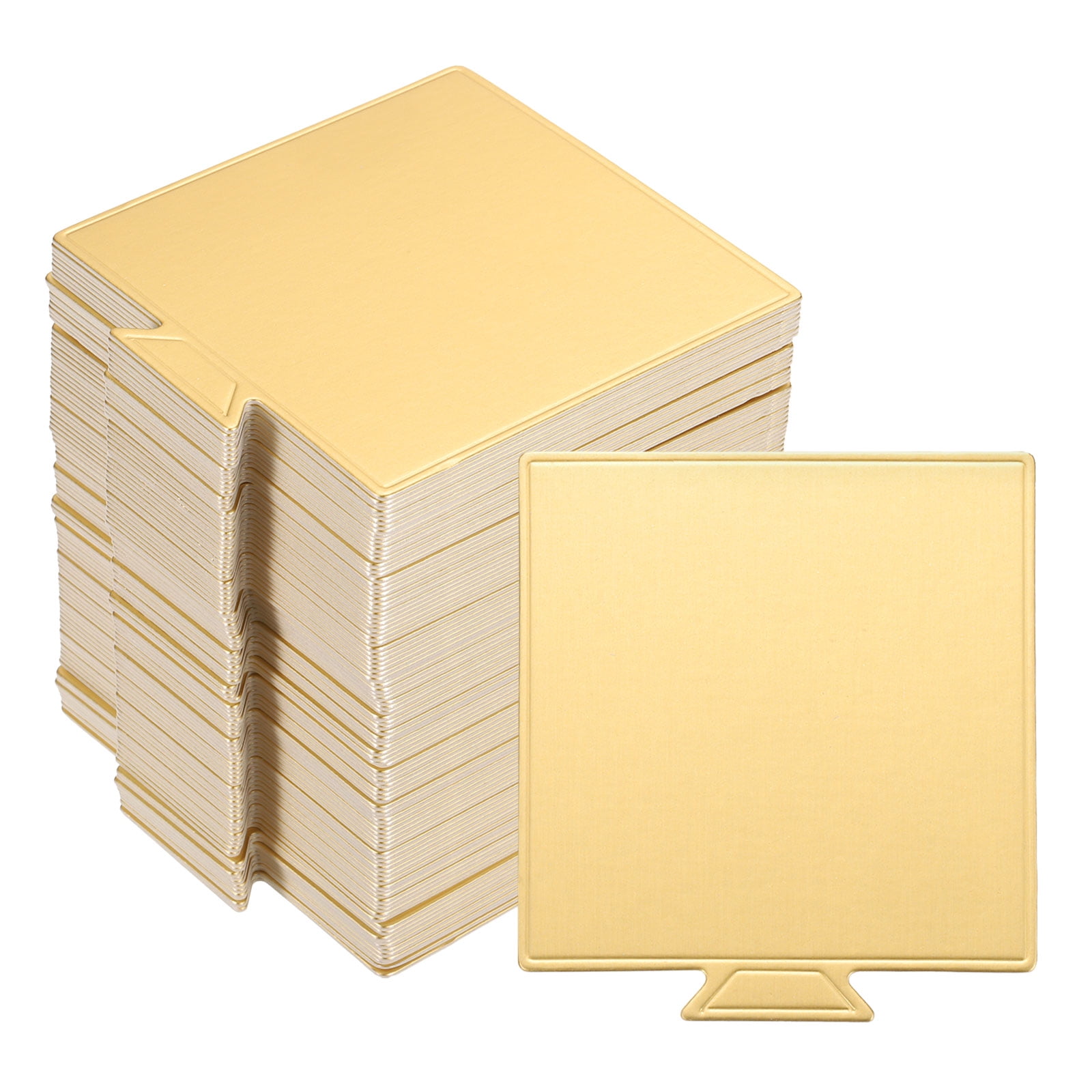 Uxcell 100pcs Mini Cake Boards, Mousse Cake Cardboards Square for Cake ...