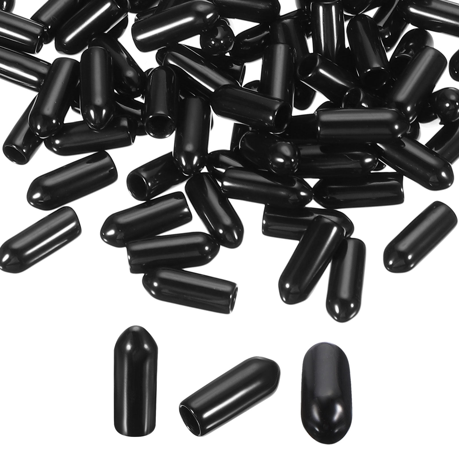 Uxcell 100pcs Pegboard Hook Tip Protector Rubber End Caps Inner Dia 4mm ...