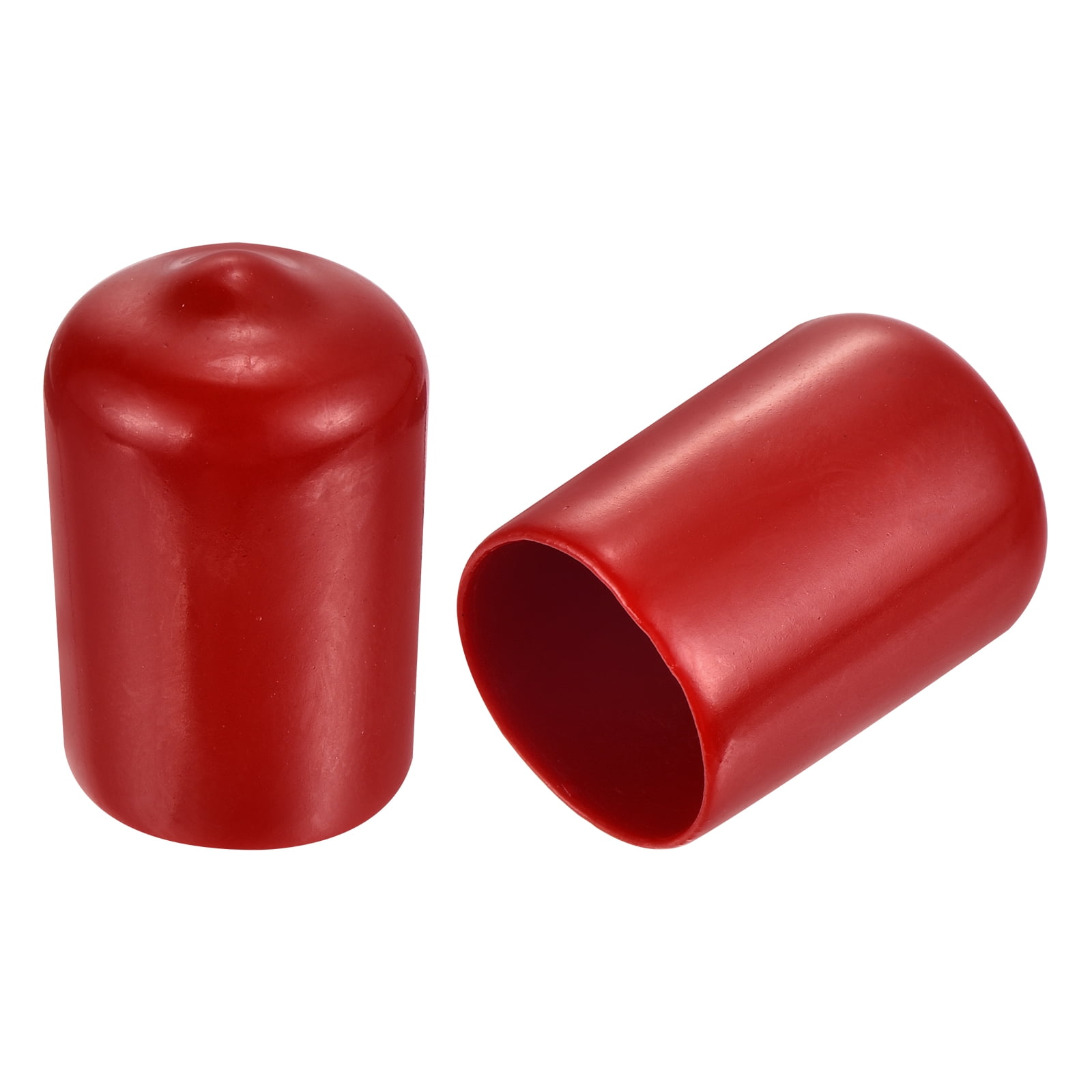 Uxcell 100pcs Round Rubber End Caps 0.57"(14.5mm) Burgundy Red Vinyl ...