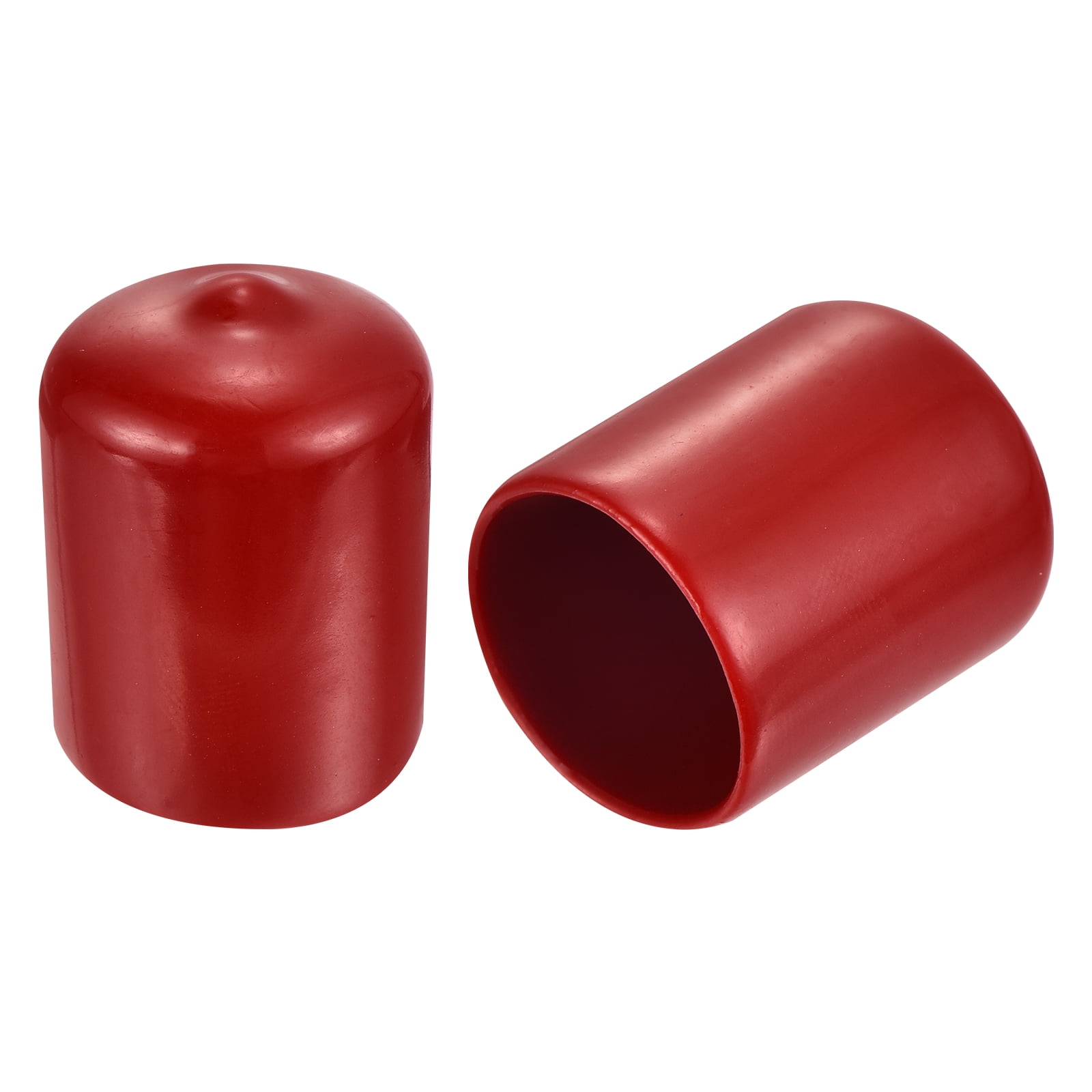 Uxcell 100pcs Round Rubber End Caps 13/16"(20mm) Burgundy Red Vinyl ...