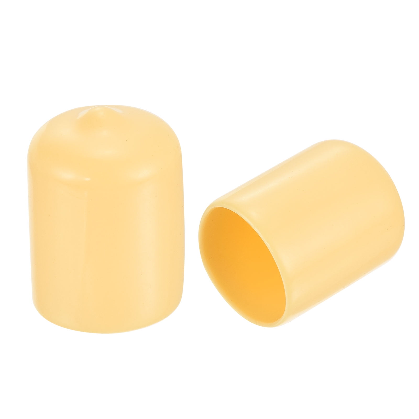 Uxcell 100pcs Round Rubber End Caps 3/4"(20mm) Beige Vinyl Cover Screw ...
