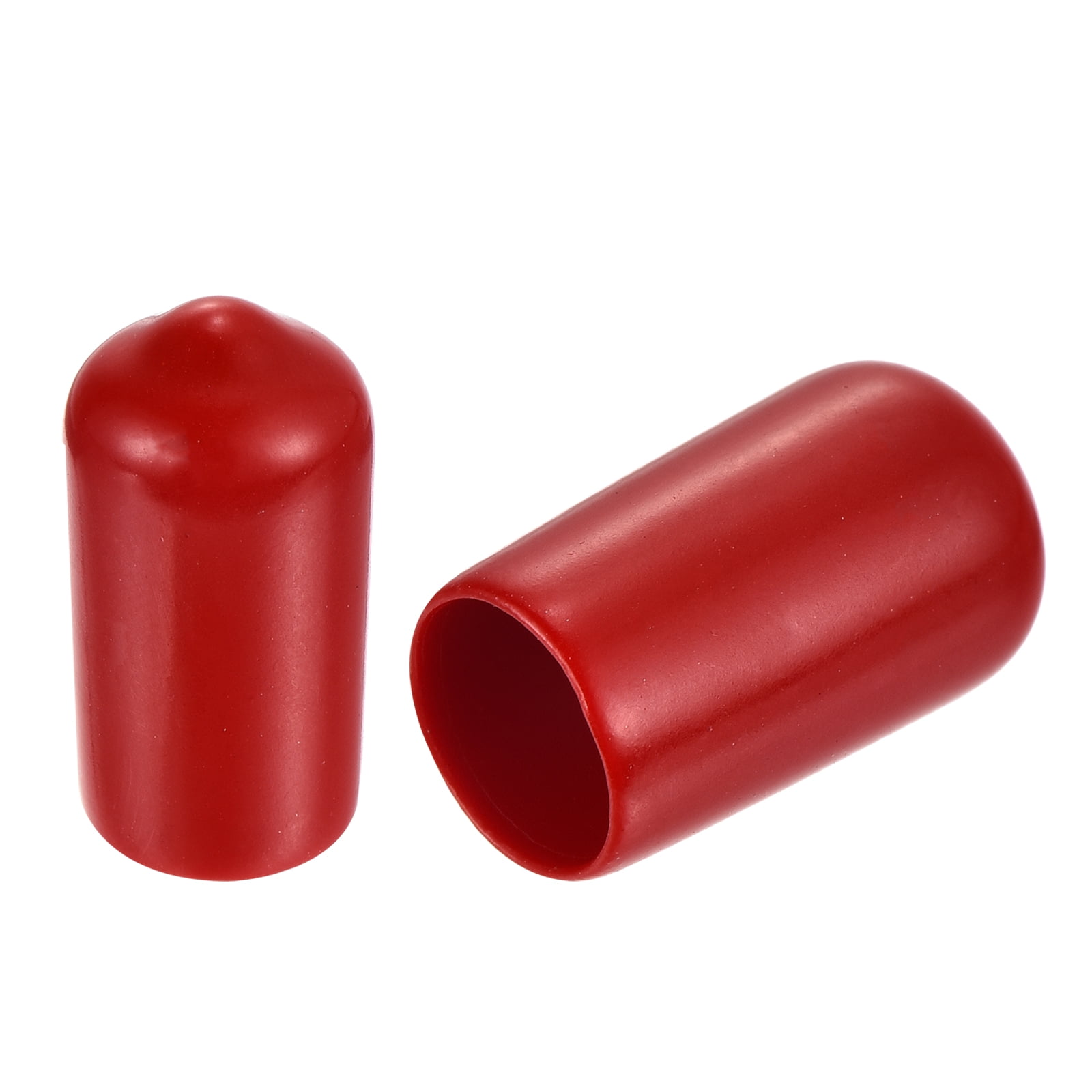 Uxcell 100pcs Round Rubber End Caps 5/16"(8.5mm) Burgundy Red Vinyl ...