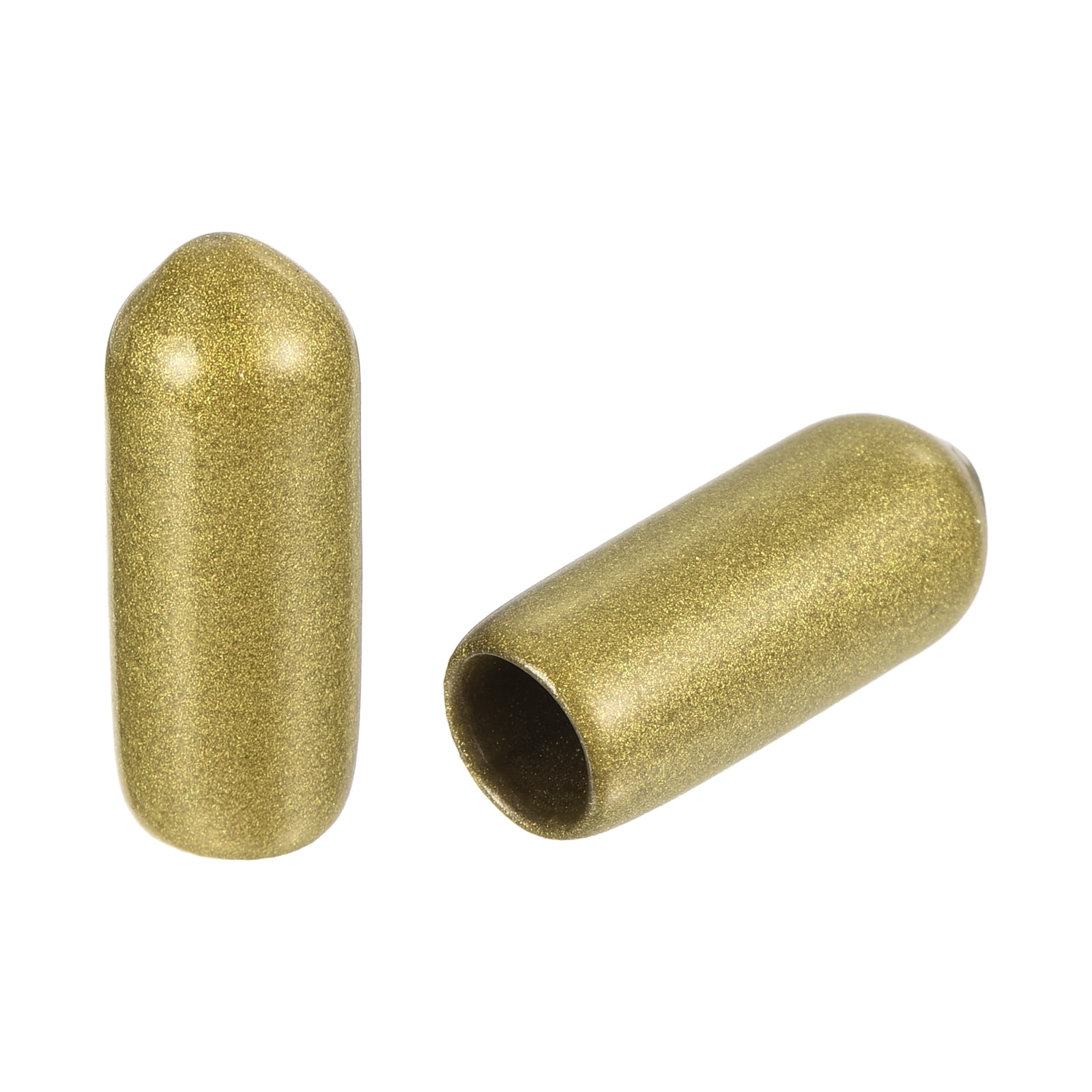 Uxcell 100pcs Round Rubber End Caps 7/32"(5.5mm) Gold Vinyl Cover Screw ...