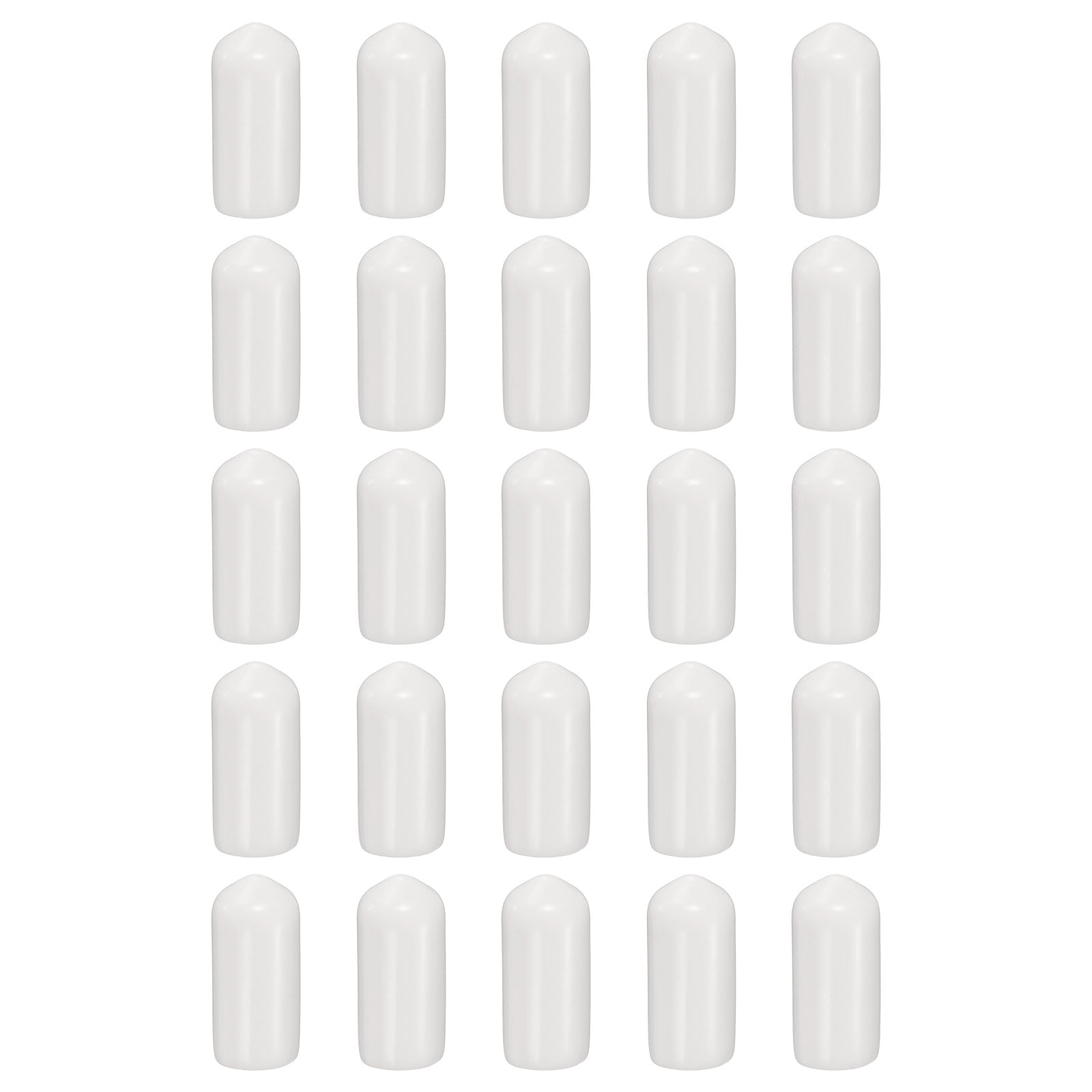 Uxcell 100pcs Round Rubber End Caps 7.5mm ID Bolt Covers Caps Vinyl ...