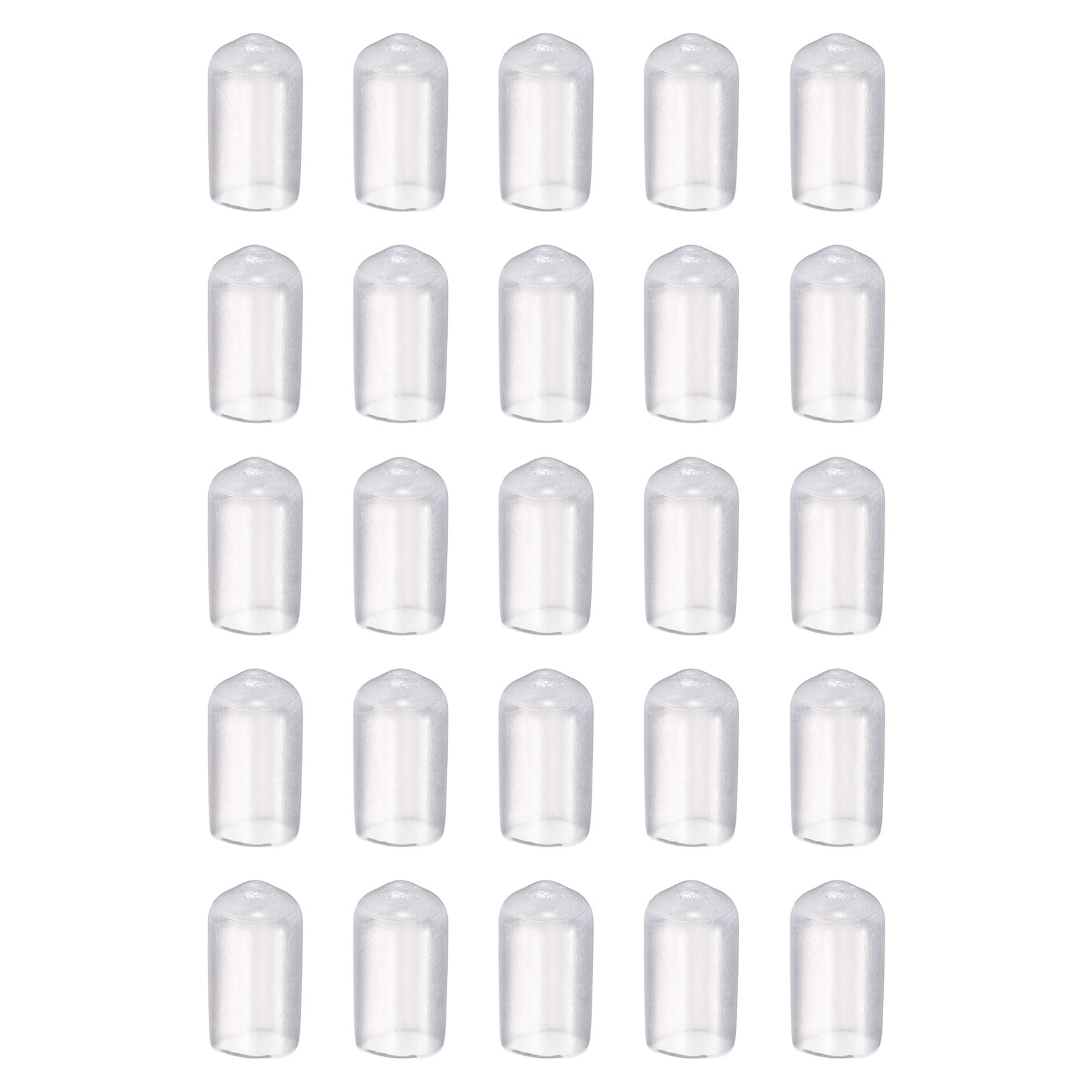 Uxcell 100pcs Round Rubber End Caps 8mm ID Bolt Covers Caps Vinyl ...