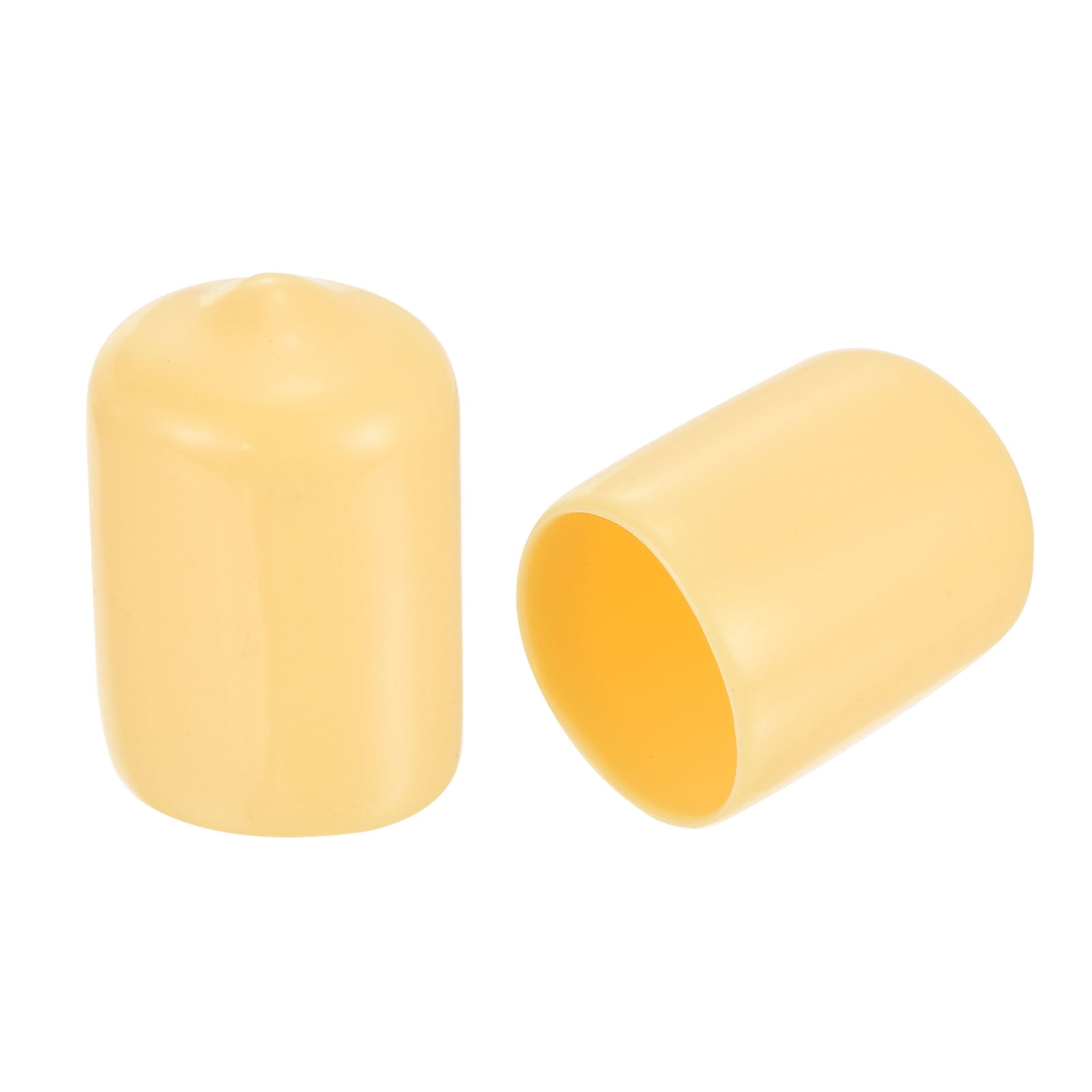 Uxcell 100pcs Round Rubber End Caps 15.5mm Beige Vinyl Cover Screw ...