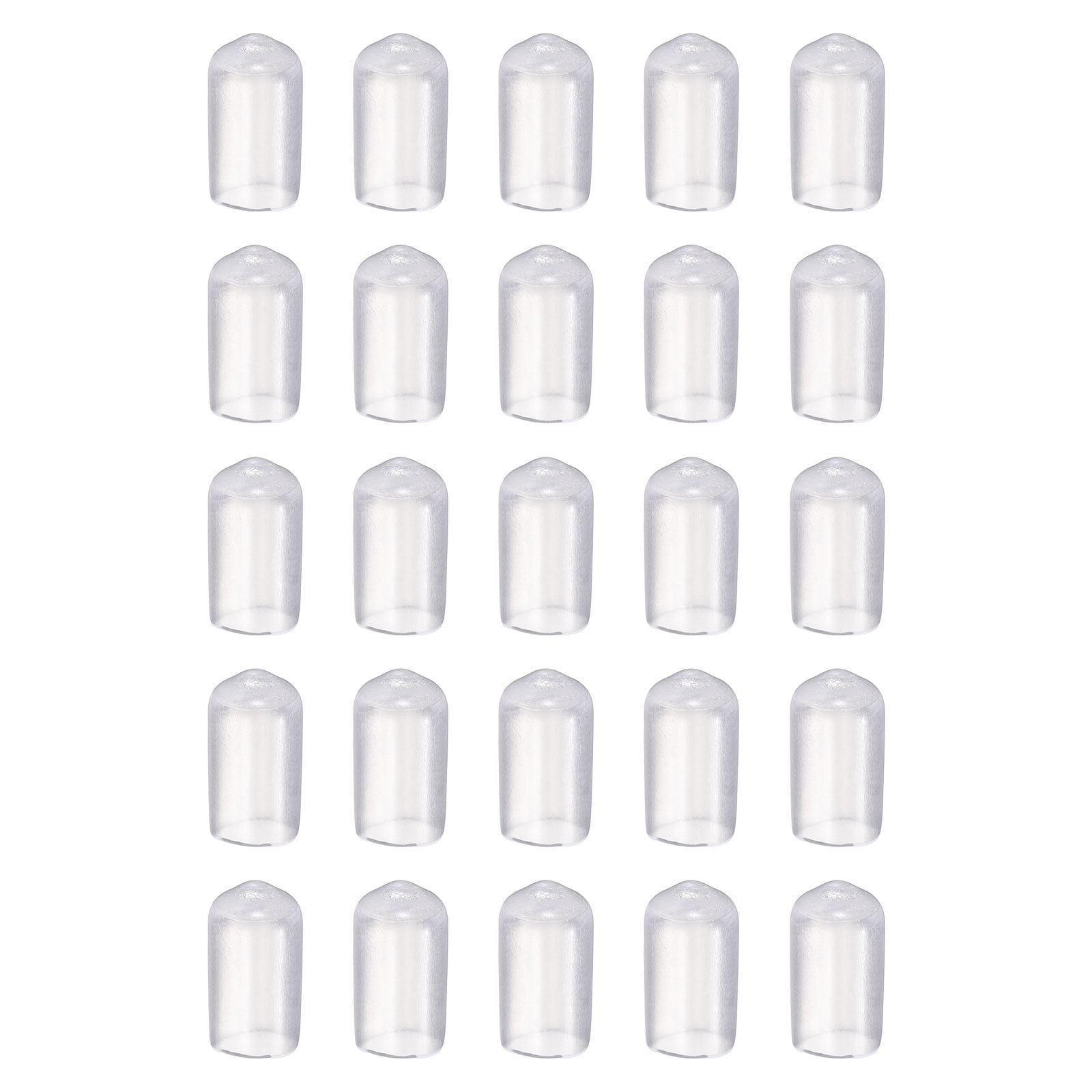 Uxcell 100pcs Round Rubber End Caps 9mm ID Bolt Covers Caps Vinyl ...