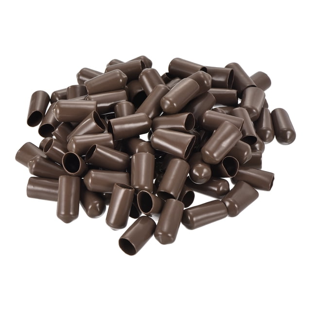 Uxcell Screw Thread Protectors Rubber End Cap Cover 9.5mm Brown ...