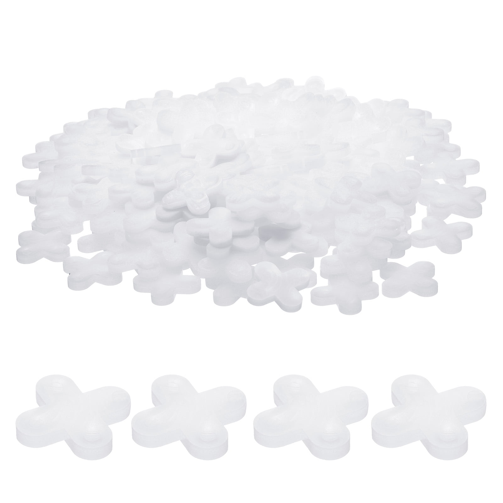 Uxcell 100pcs Tile Spacers 10mm Hard Plastic Cross Tiles Leveler Spacer ...