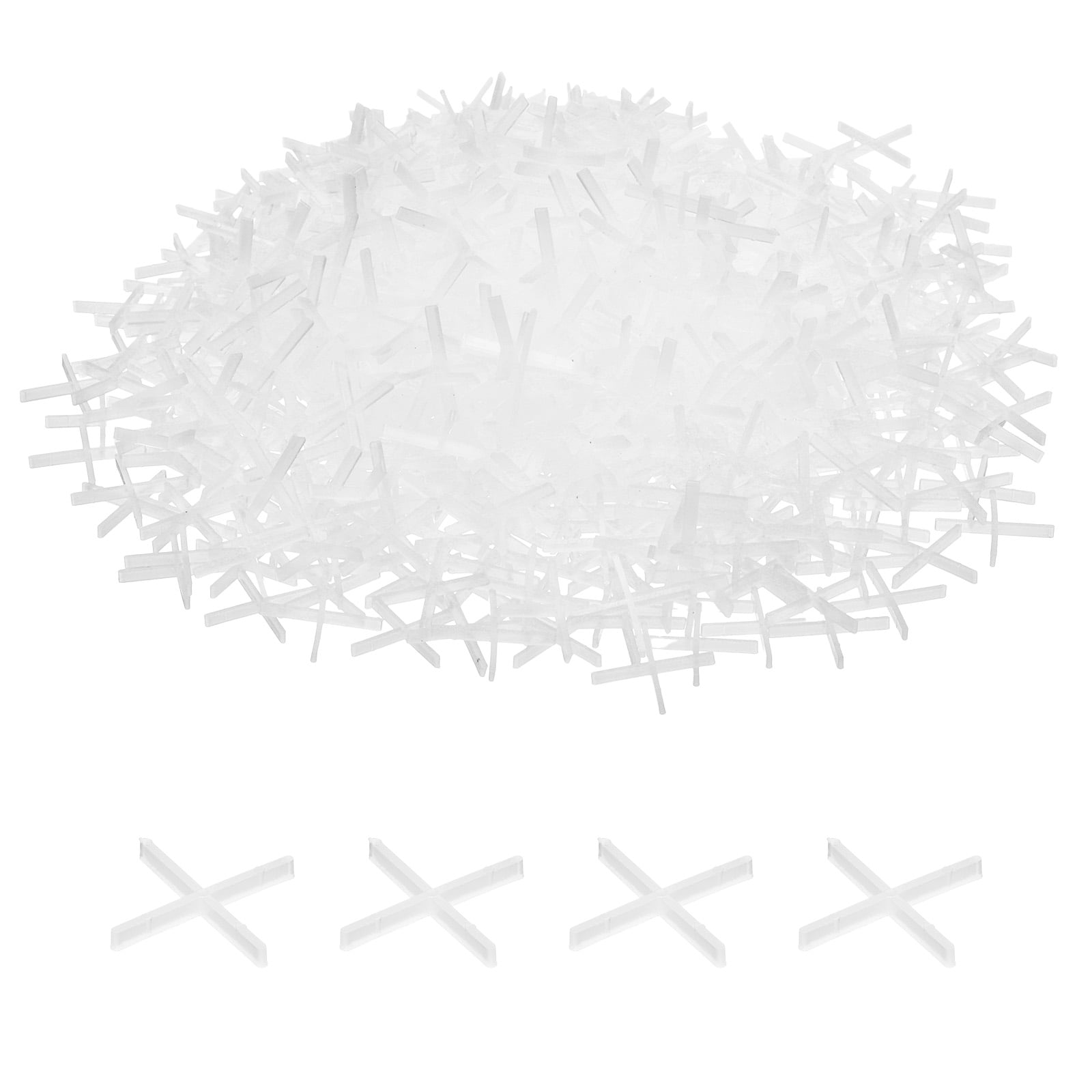Uxcell 100pcs Tile Spacers 1mm Hard Plastic Cross Tiles Leveler Spacer ...