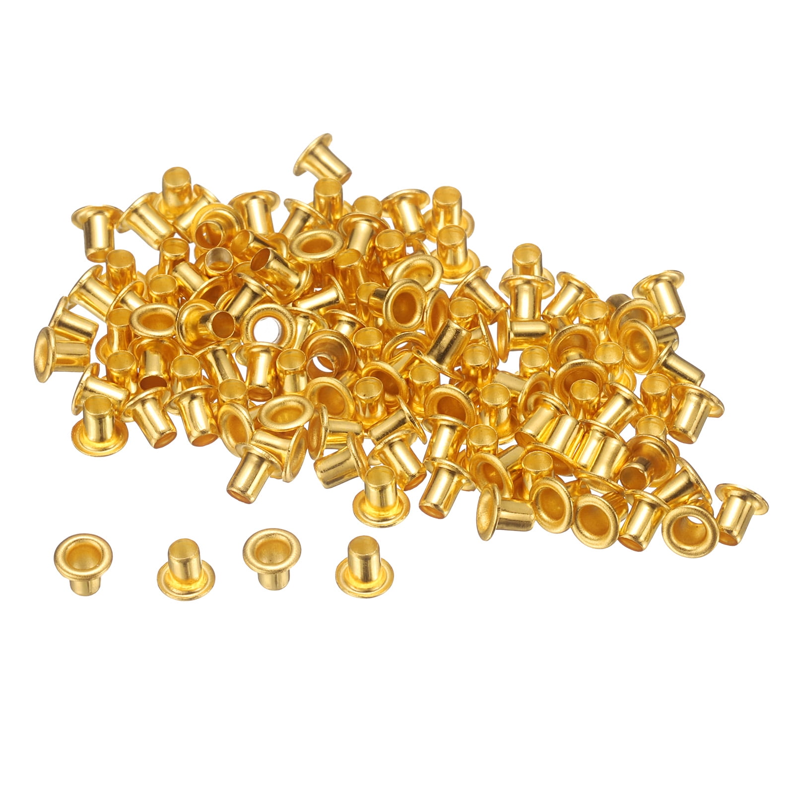 Uxcell 100set Grommets Kit Metal Eyelets 2mm Hole Tiny Grommet for ...