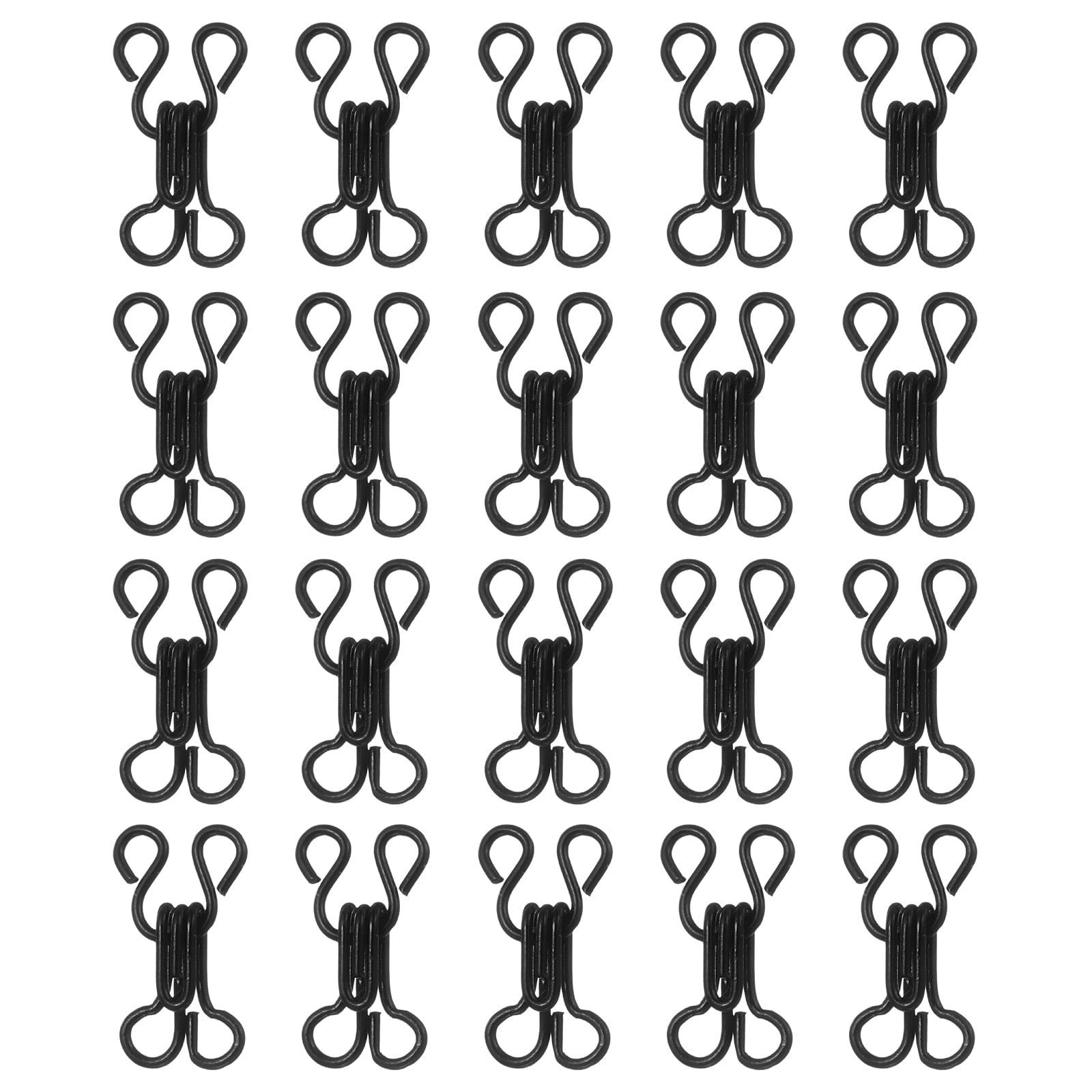Uxcell 100set Sewing Hooks and Eyes Closure 14mm Hook and Eye Clasps ...