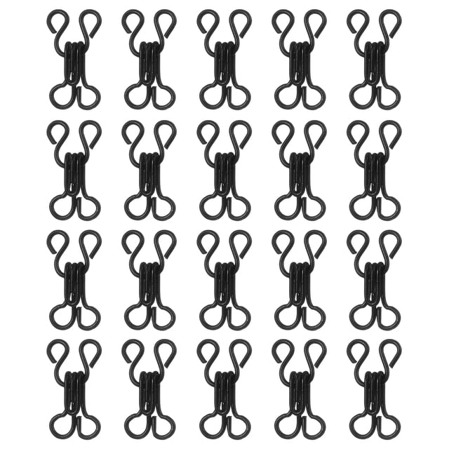 Uxcell 100set Sewing Hooks and Eyes Closure 14mm Hook and Eye Clasps ...