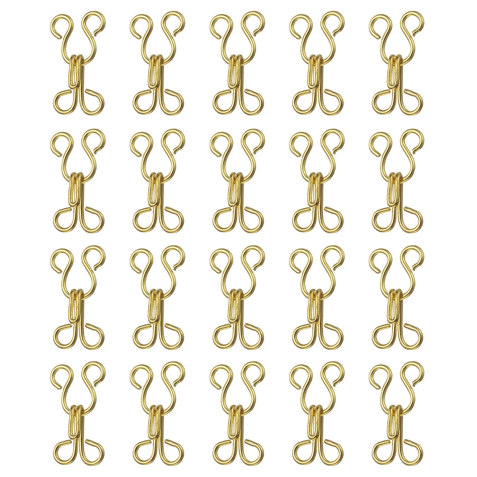 Uxcell 100set Sewing Hooks and Eyes Closure 22mm Hook and Eye Clasps ...