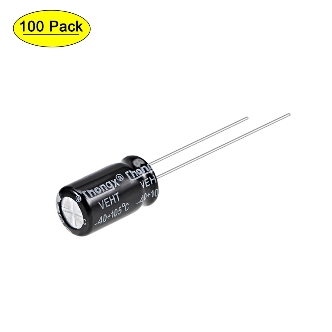 Uxcell 100uF 35V 105C High Temp Aluminum Electrolytic Capacitors 100 ...