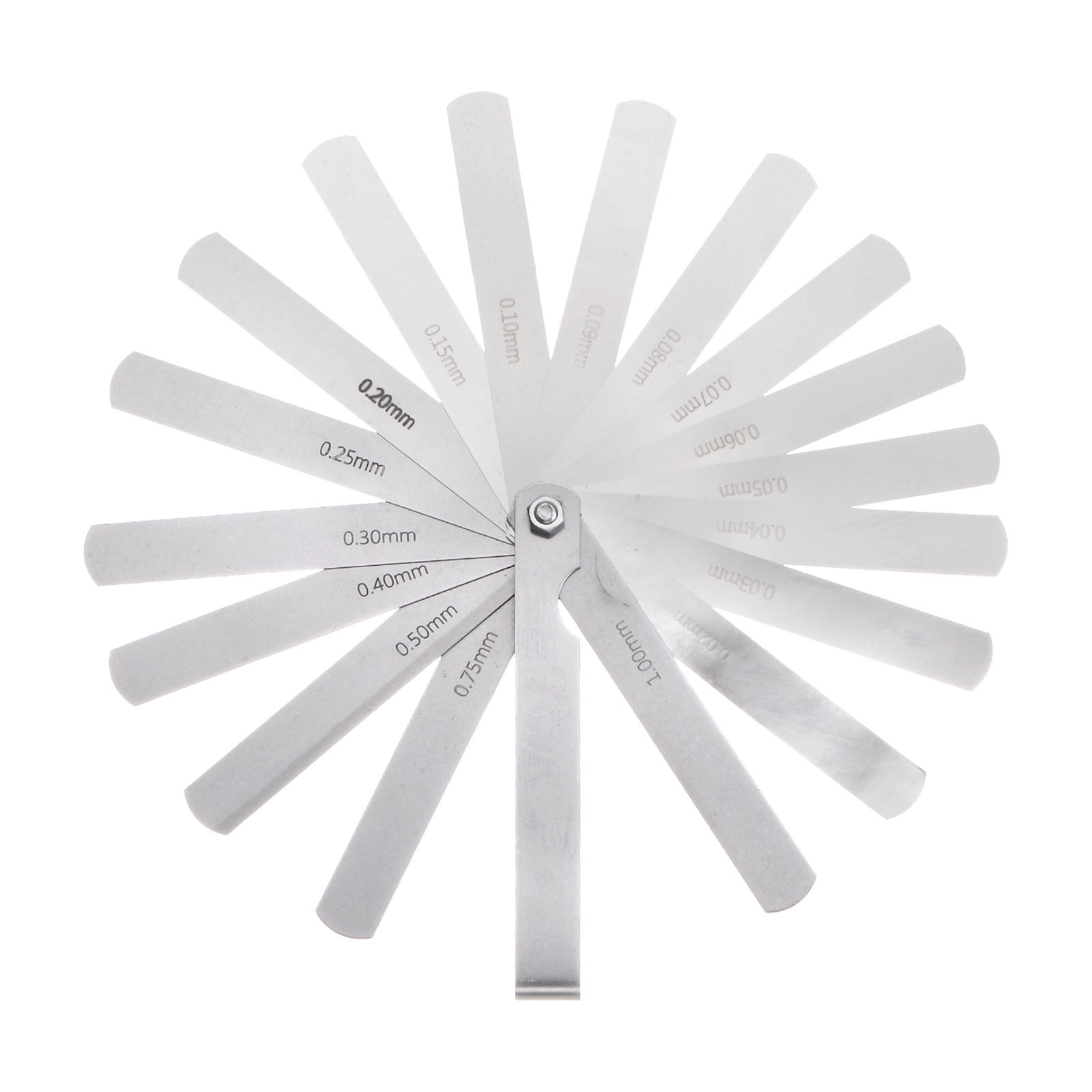 Uxcell 100x12.5mm Metric Thickness Gauges 17Pcs Plate Feeler Gauge, 0. ...