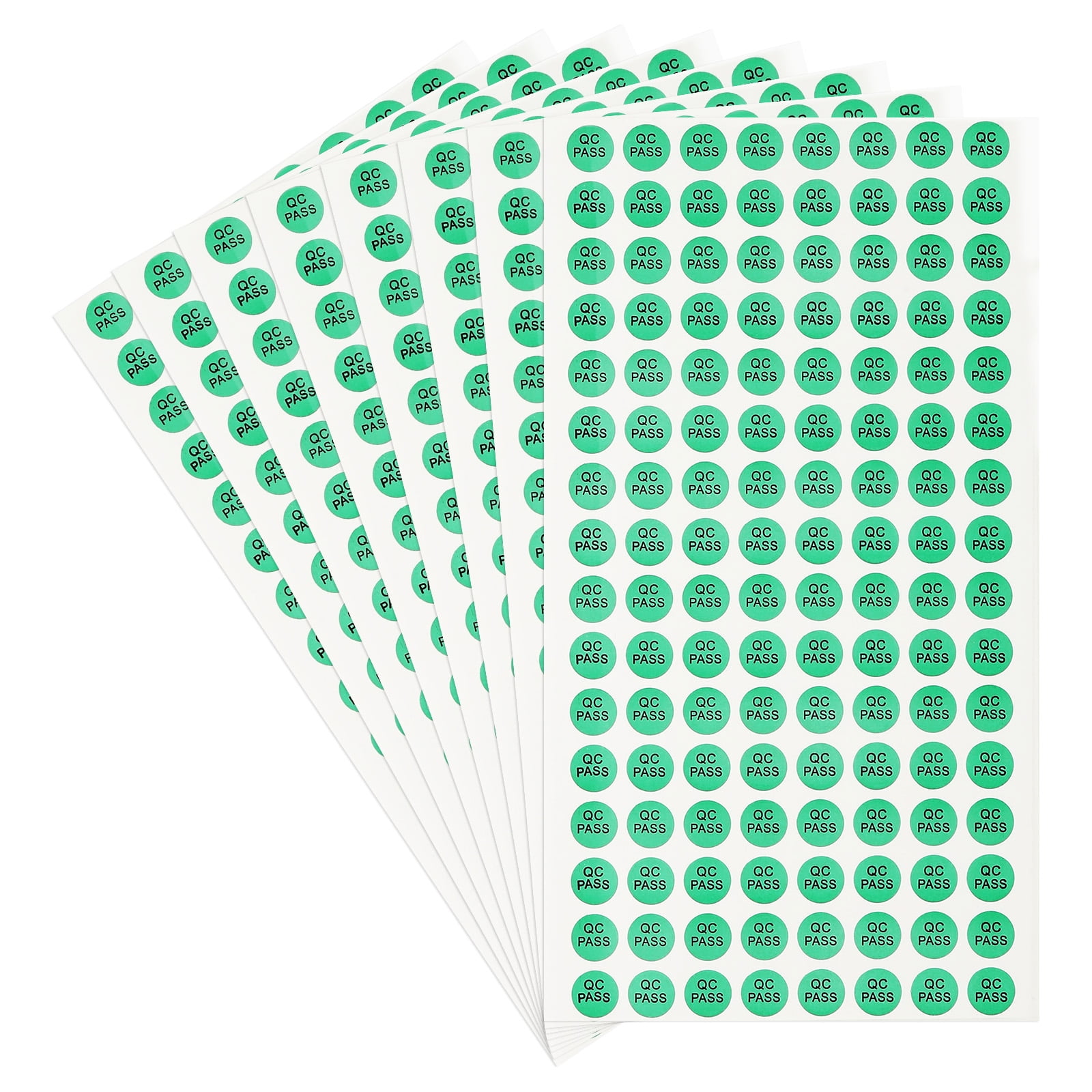 Uxcell 1024Pcs QC Pass Stickers, 0.4 Inch Adhesive Inventory Quality ...