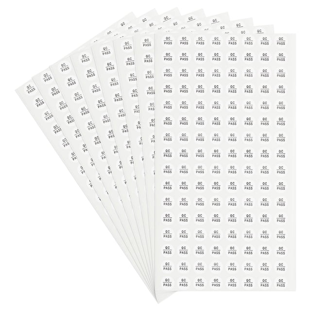 Uxcell 1024Pcs QC Pass Stickers, 0.4 Inch Adhesive Inventory Quality ...