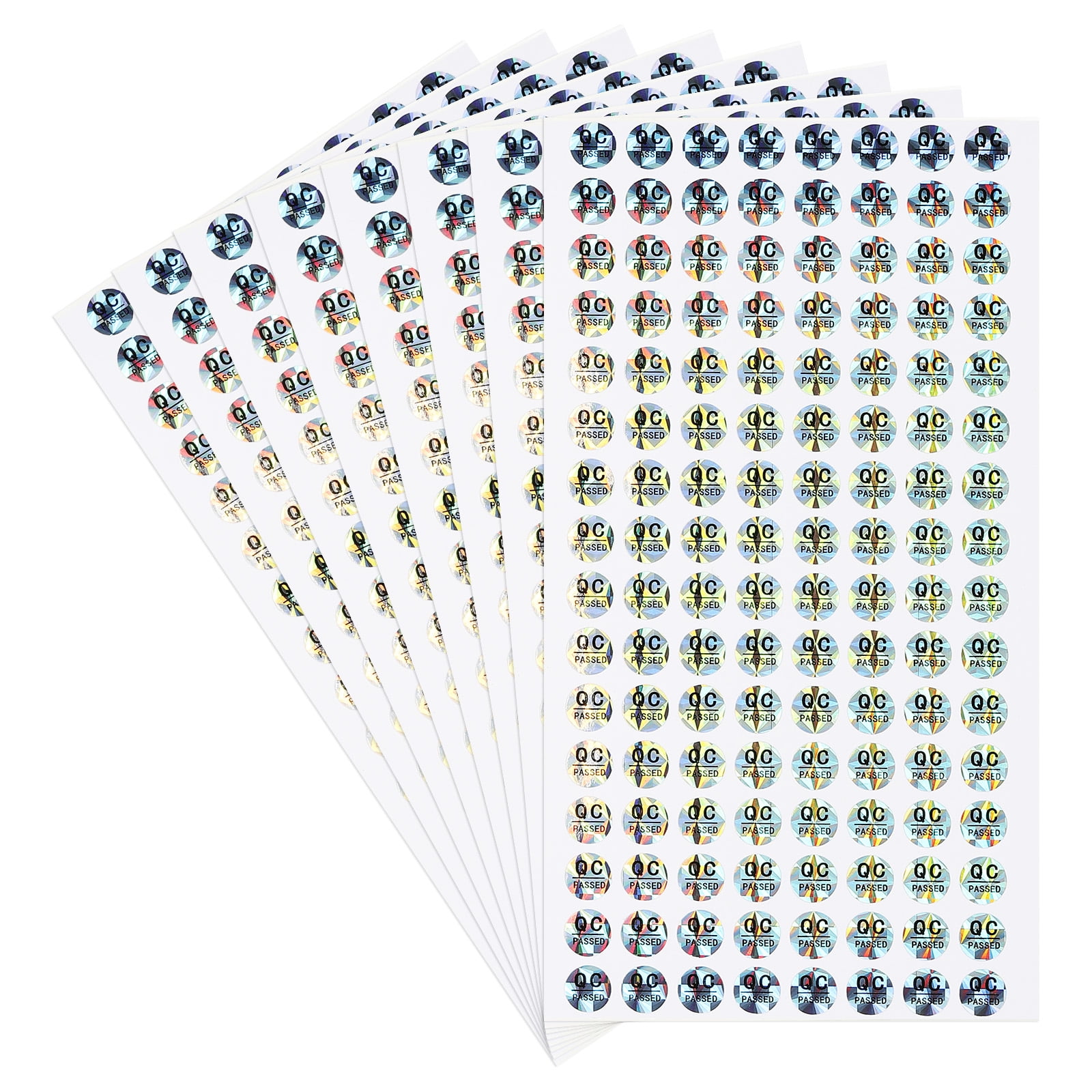 Uxcell 1024Pcs QC Pass Stickers, 0.4 Inch Adhesive Inventory Quality ...