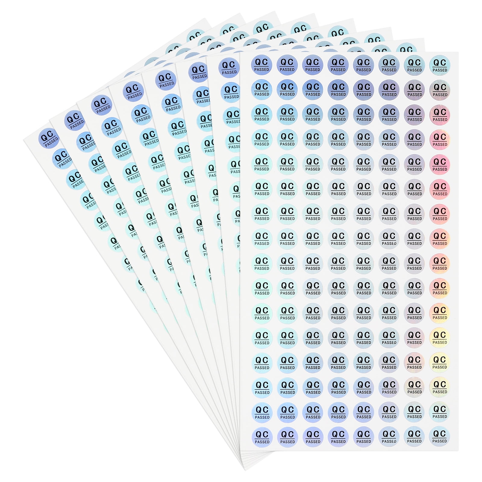 Uxcell 1024Pcs QC Pass Stickers, 0.4 Inch Adhesive Inventory Quality ...