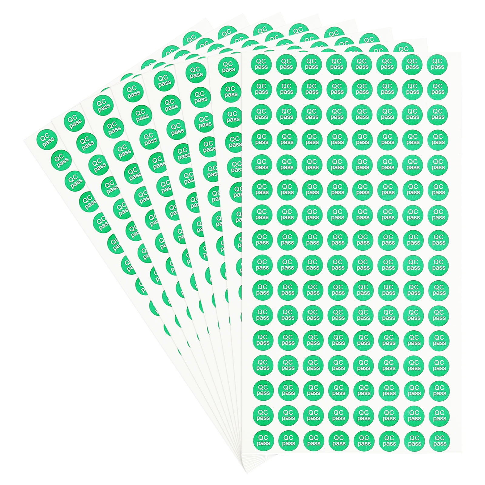Uxcell 1024Pcs QC Pass Stickers, 0.4 Inch Adhesive Inventory Quality ...
