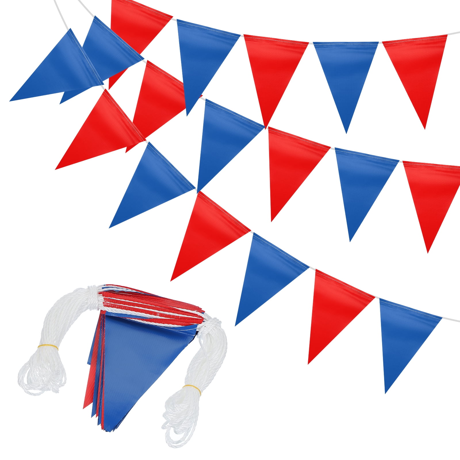 Uxcell 102Ft Pennant Banner Flags, 7"x10" Warning Flags for ...