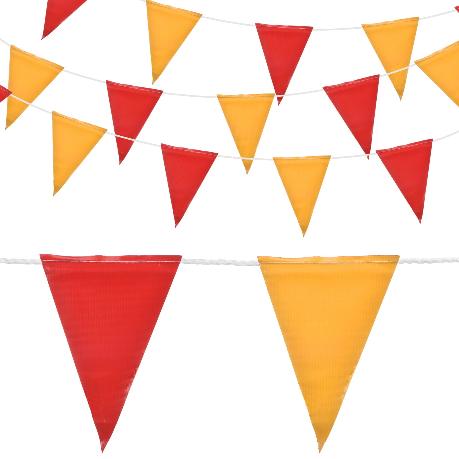 Uxcell 102ft 45pcs Caution Pennant Banner Flags Perimeter Marking ...