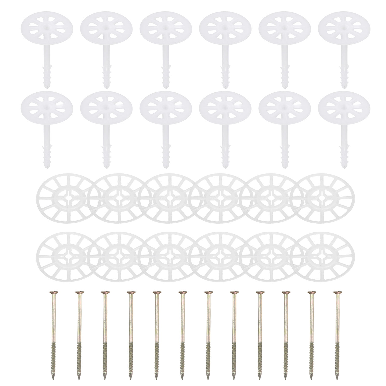 Uxcell 102mm Perforated Insulation Pins, 50 Pcs Insulating Nails Wall ...