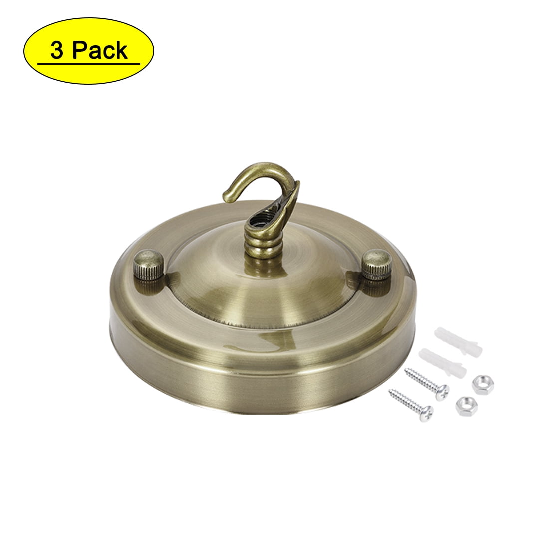 Uxcell 104mm Retro Light Canopy Kit with Hook Ceiling Plate Bronze 3 ...