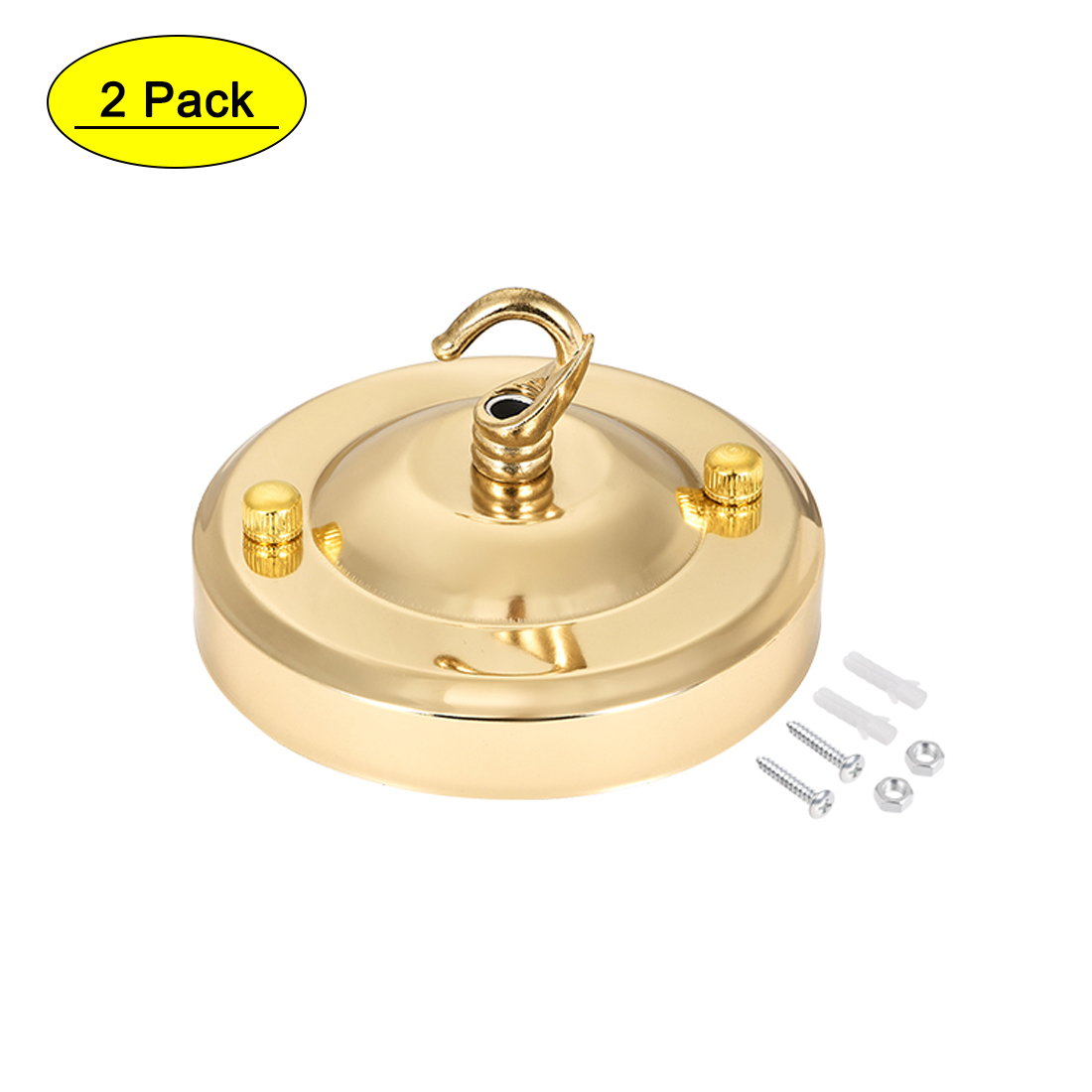 Uxcell 104mm Retro Light Canopy Kit with Hook Ceiling Plate Champagne ...