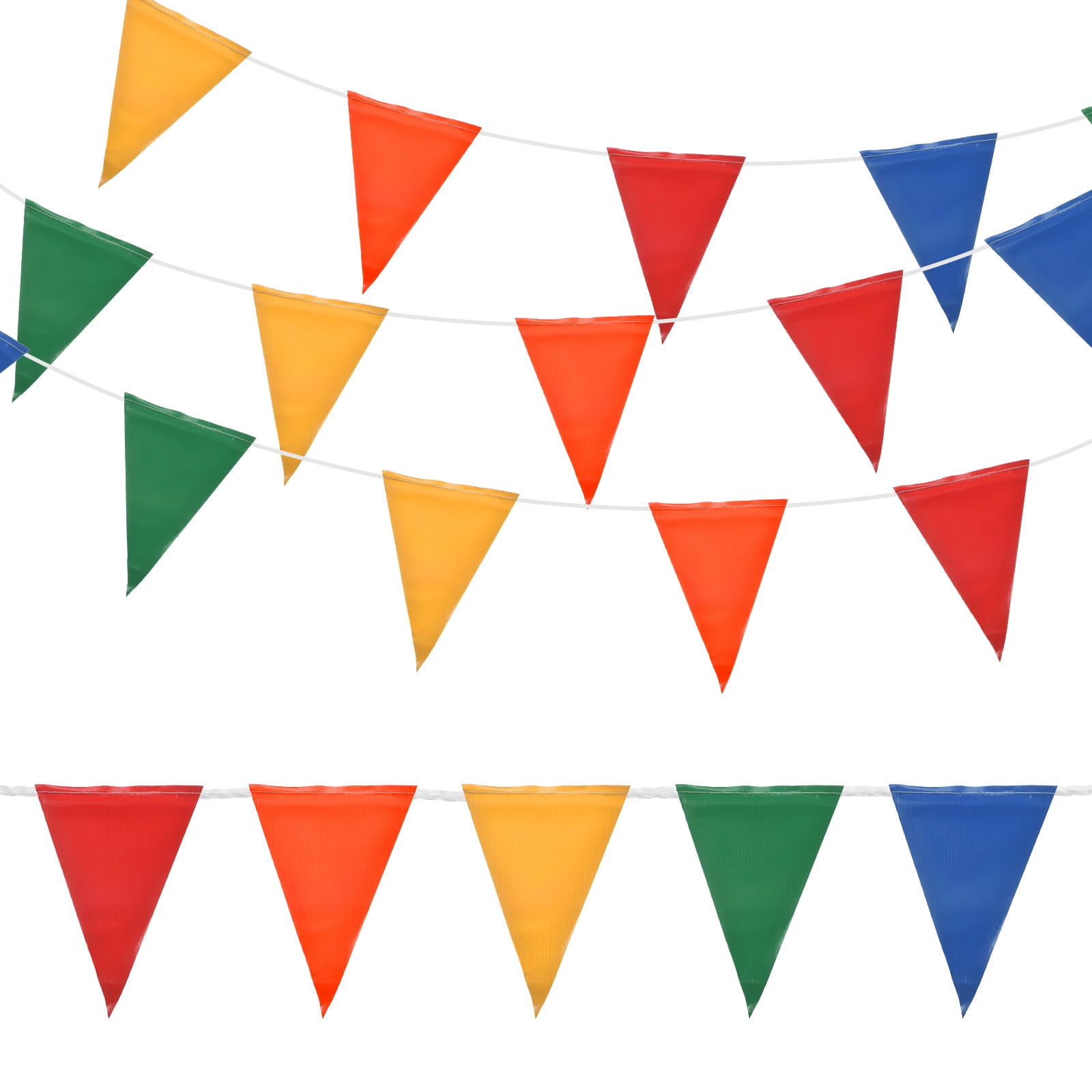 Uxcell 105ft 45pcs Caution Pennant Banner Flags Perimeter Marking ...