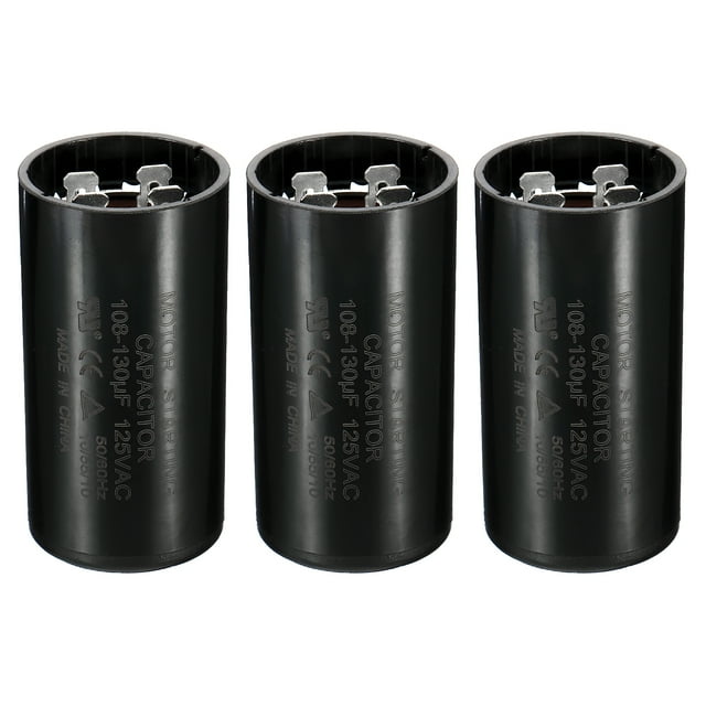 Uxcell 108-130uF/Mfd 125VAC 50/60Hz Motor Start Capacitor CD60 Run ...
