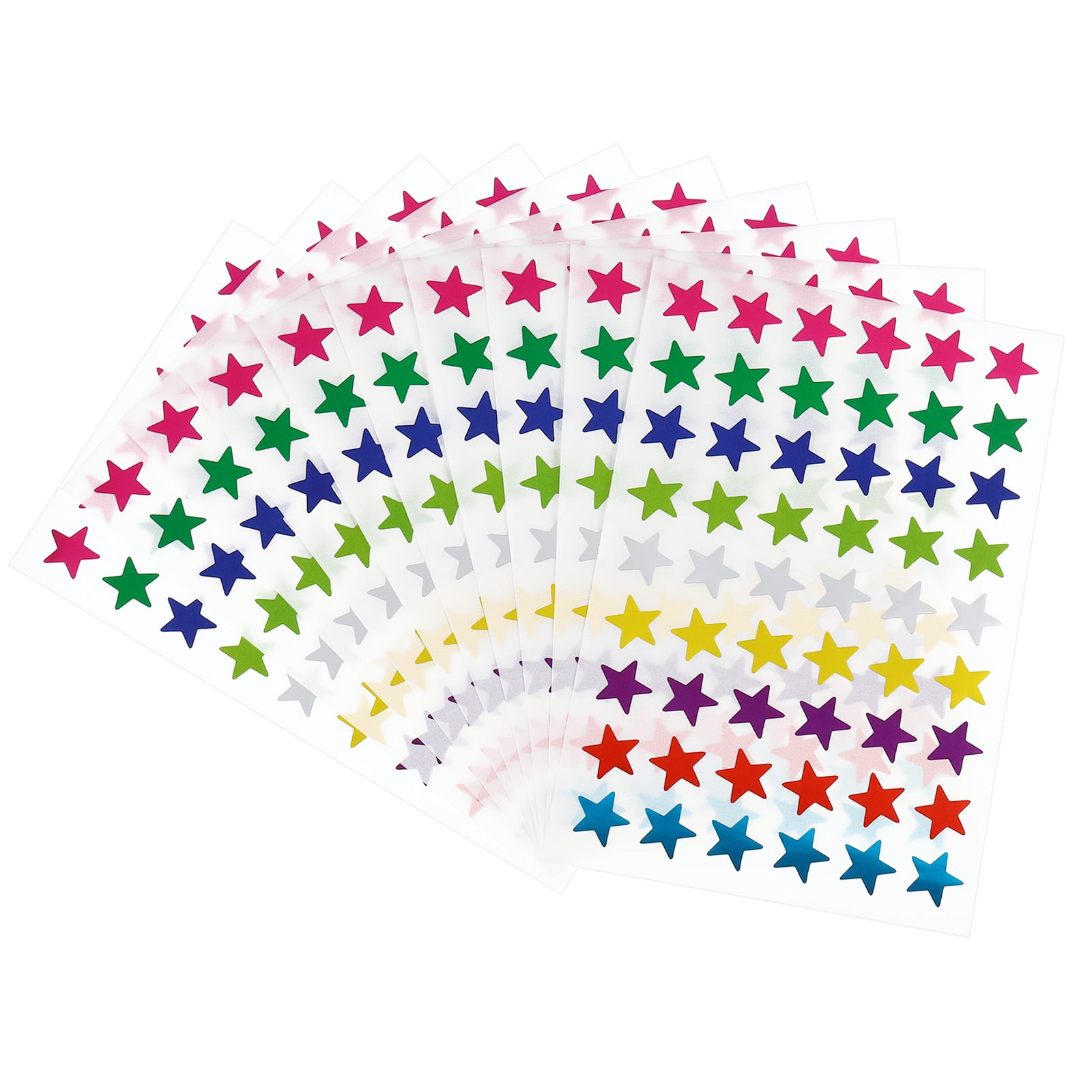 Uxcell 1080 Pcs Star Reward Stickers, 20 Sheet Foil Sparkling Self ...