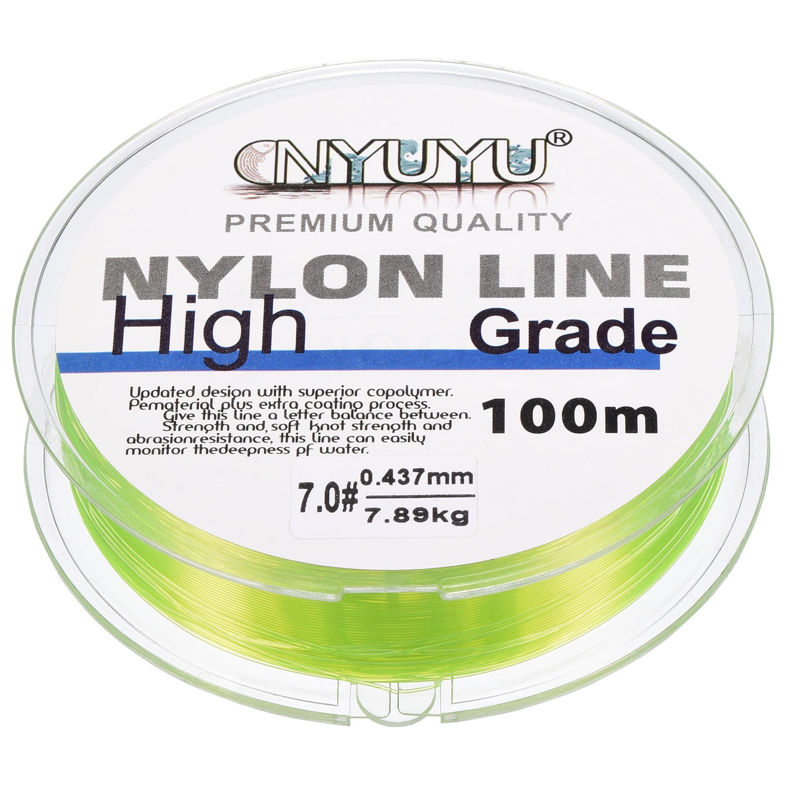 Uxcell 109Yard 17Lb Fluorocarbon Coated Monofilament Nylon Fishing Line ...