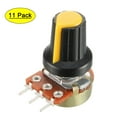 Uxcell 10K Variable Resistors Rotary Carbon Film Taper Potentiometer ...