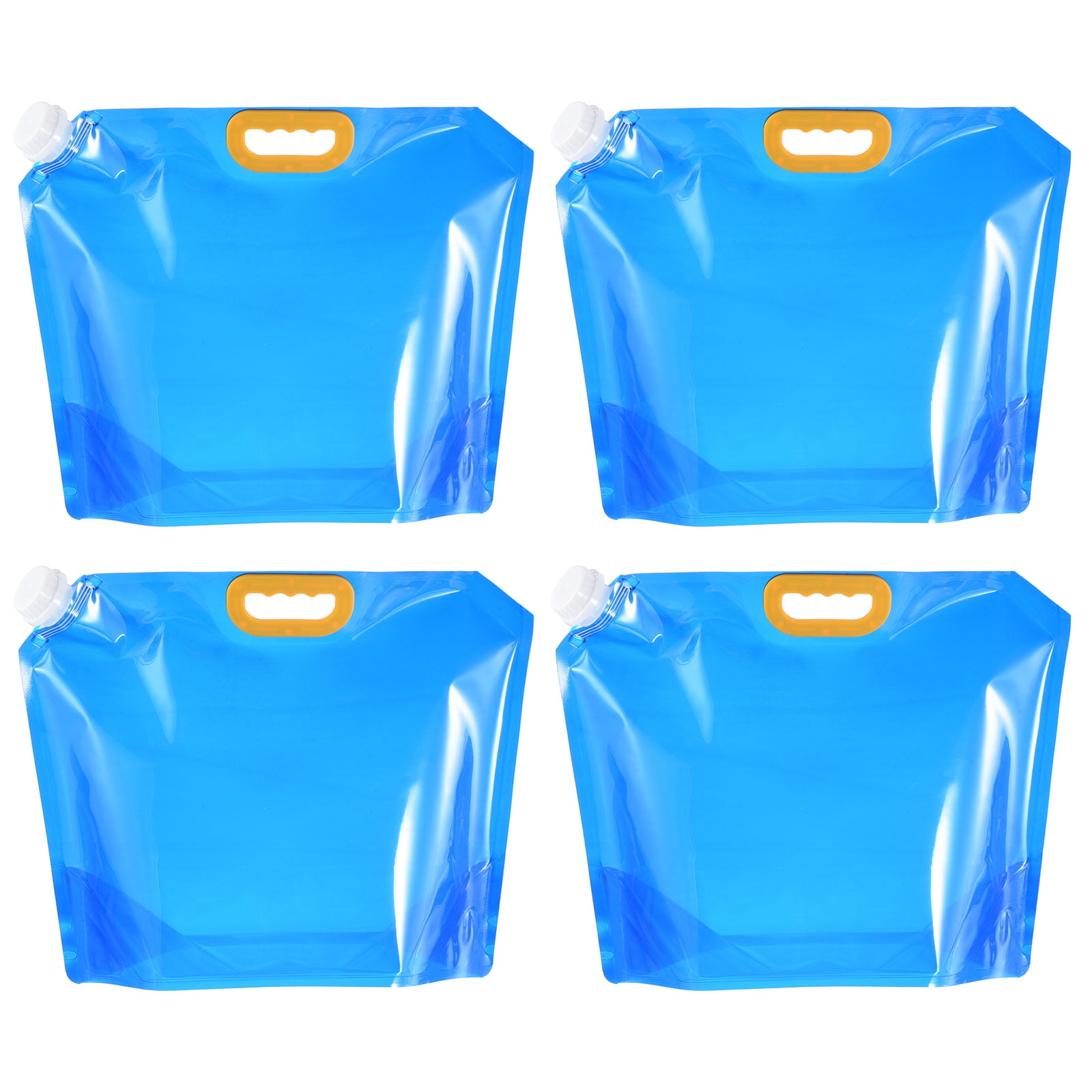 Uxcell 10L Collapsible Water Container Bag, Plastic Storage Jug Folding Water Bag, 4 Pack Blue ...