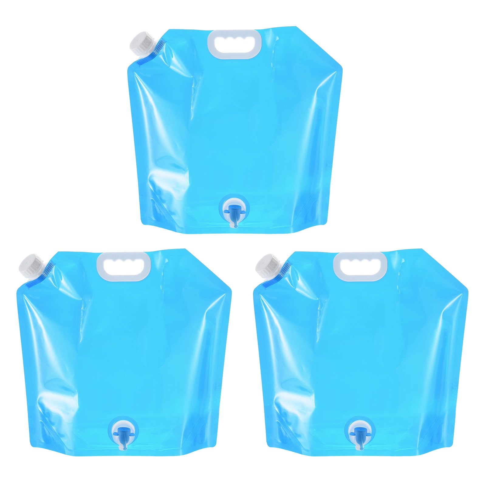 Uxcell 10L Collapsible Water Container Bag with Spigot PE Water Jug 3 ...