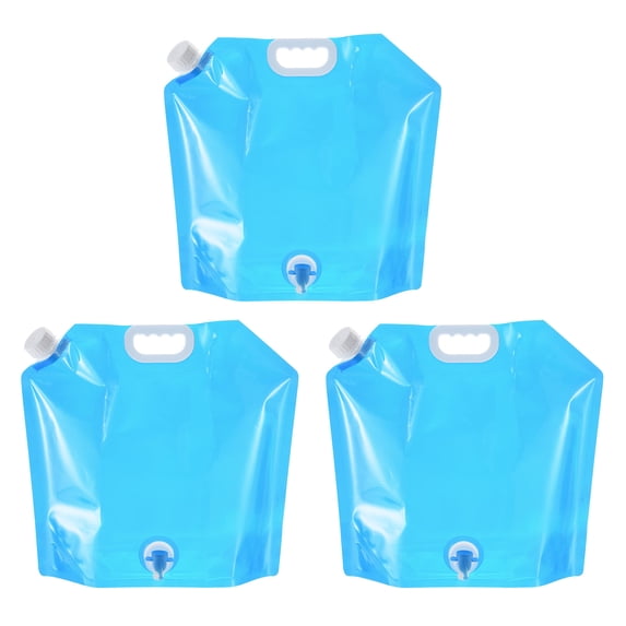 Uxcell 10L Collapsible Water Container Bag with Spigot PE Water Jug 3 ...