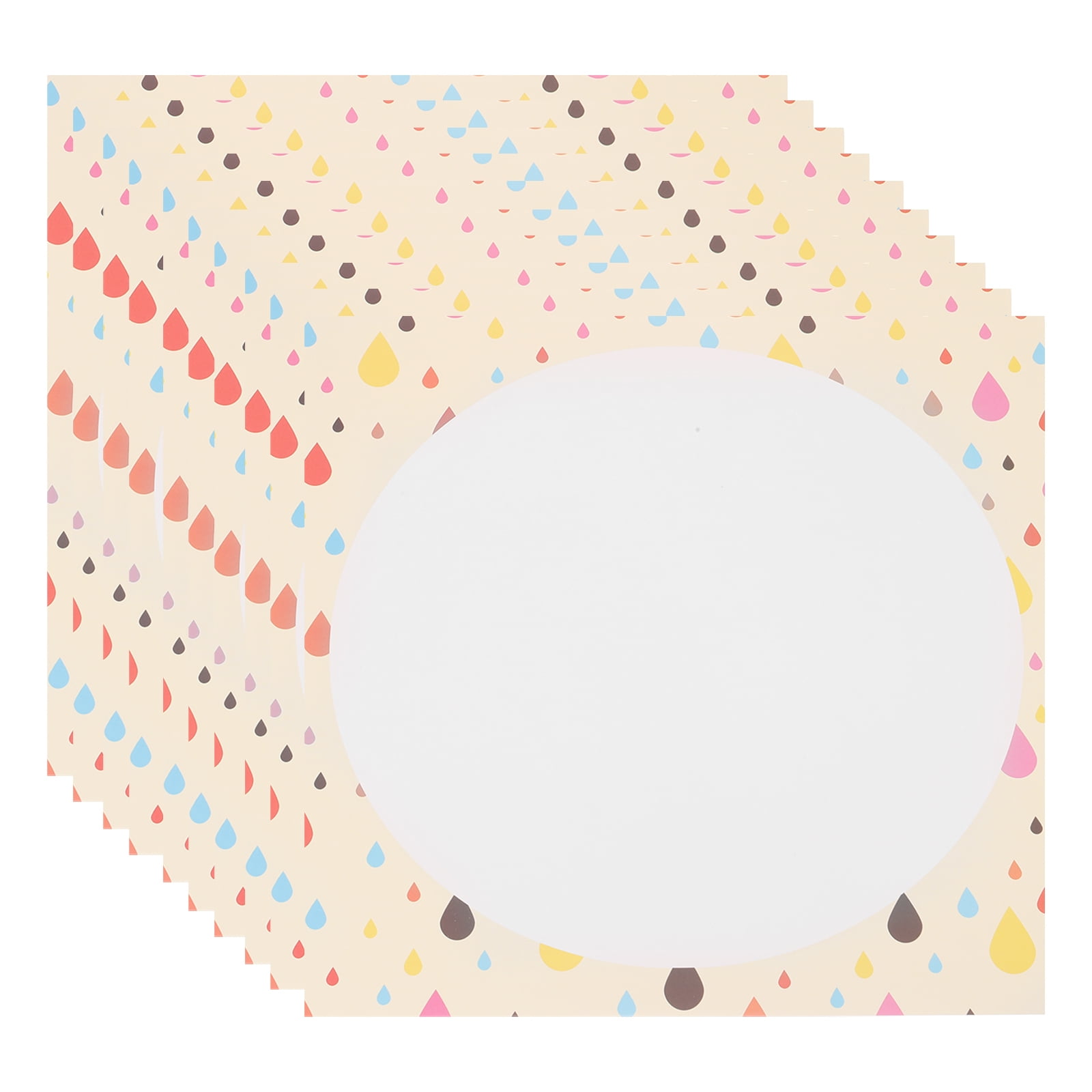 Uxcell 10PCS Painting Cardstock Paper, 13" x 13" Cartoon Raindrop ...