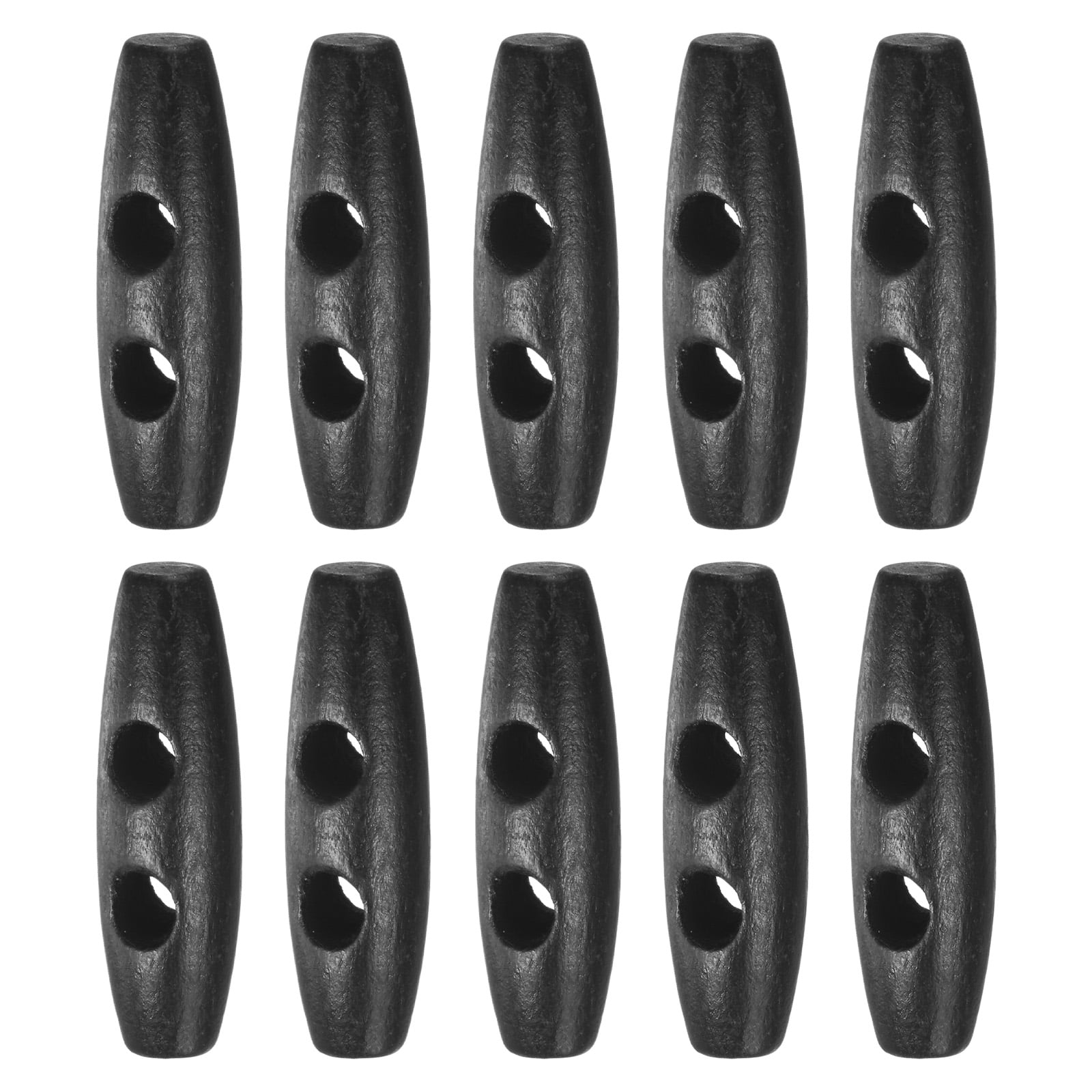 Uxcell 10PCS Wooden Toggle Buttons, 1.6x0.5in 2-Hole Natural Olive ...