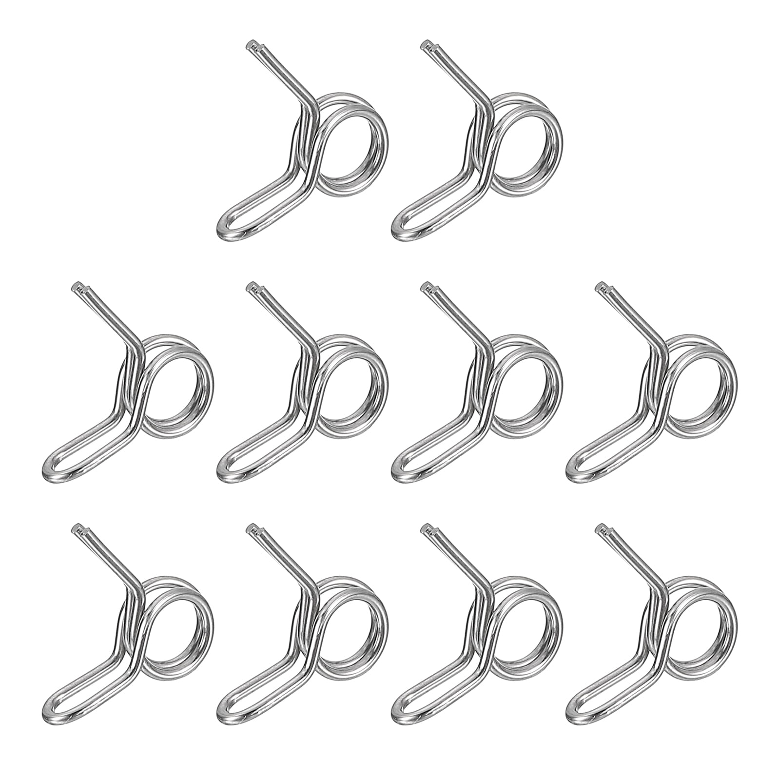 Uxcell 10Pack 0.18-0.2 Inch Double Wire Spring Hose Clamp, Adjustable ...