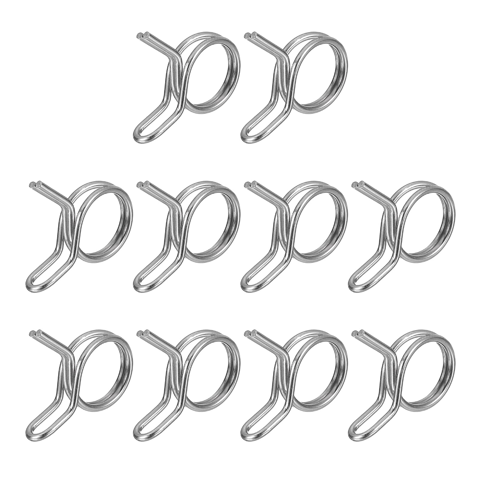 Uxcell 10Pack 0.31-0.41 Inch Double Wire Spring Hose Clamp, Adjustable ...