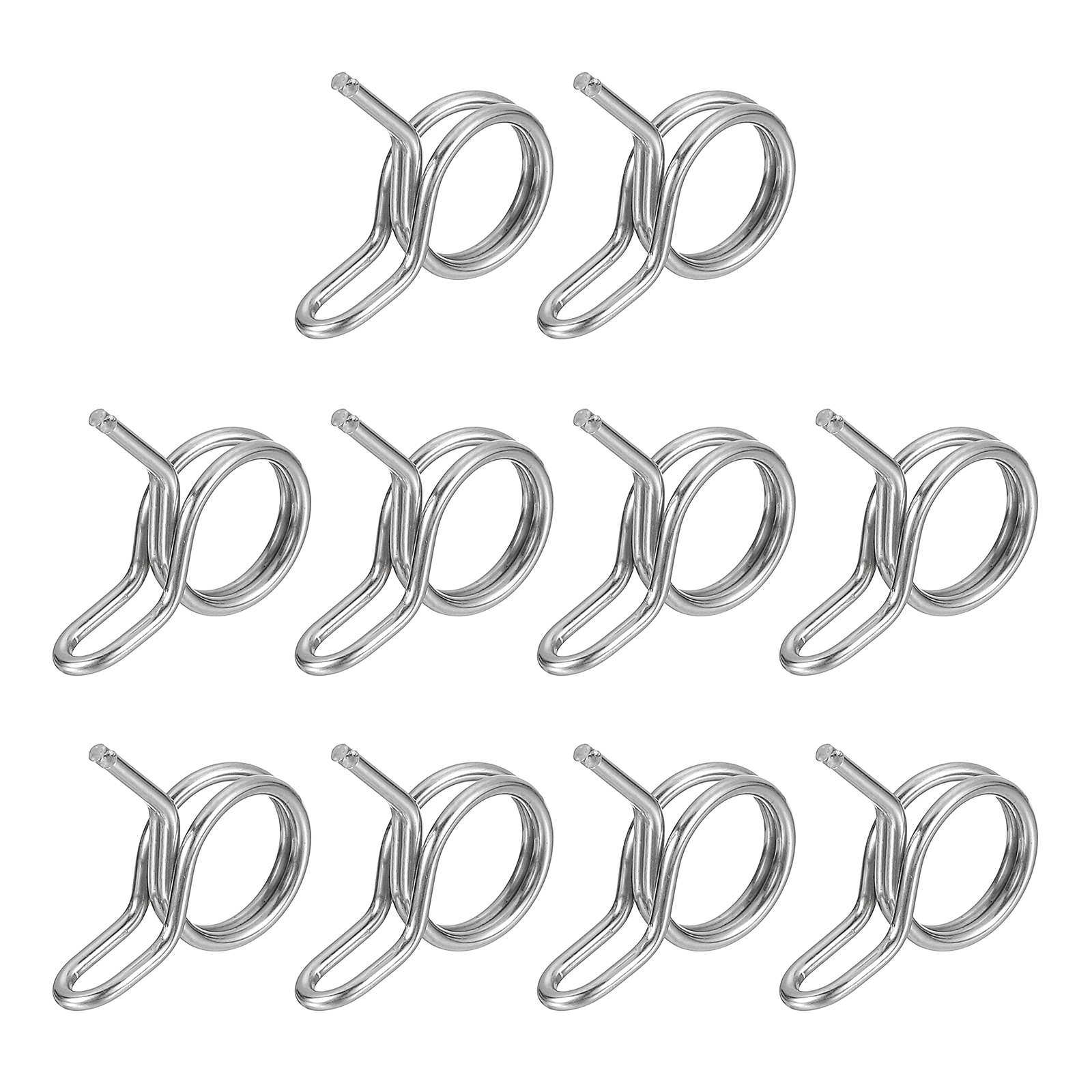 Uxcell 10Pack 0.33-0.43 Inch Double Wire Spring Hose Clamp, Adjustable ...