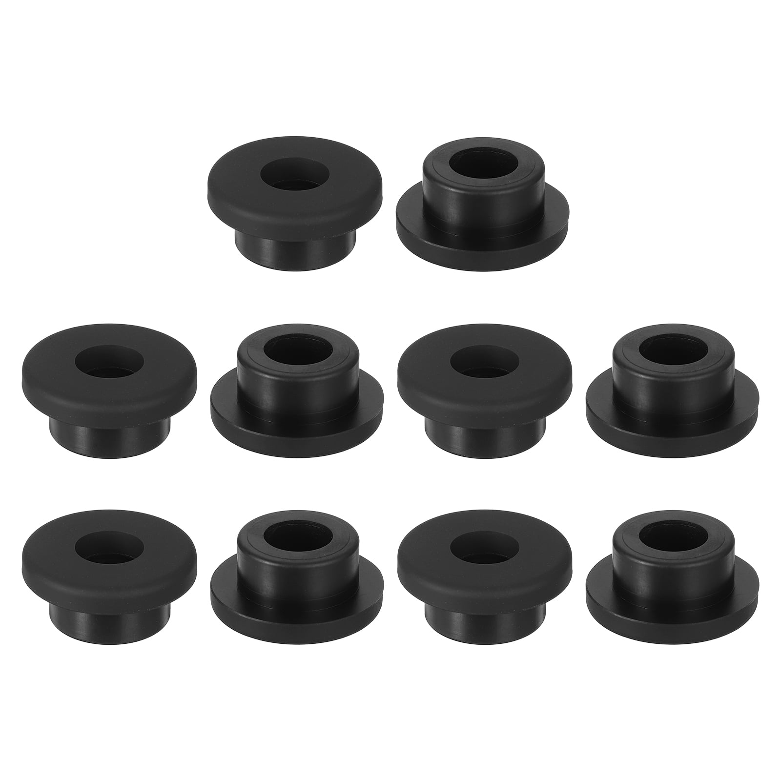 Uxcell 10Pack 1/2" ID, 7/8" Drill Hole Rubber Grommets, Top Hat ...