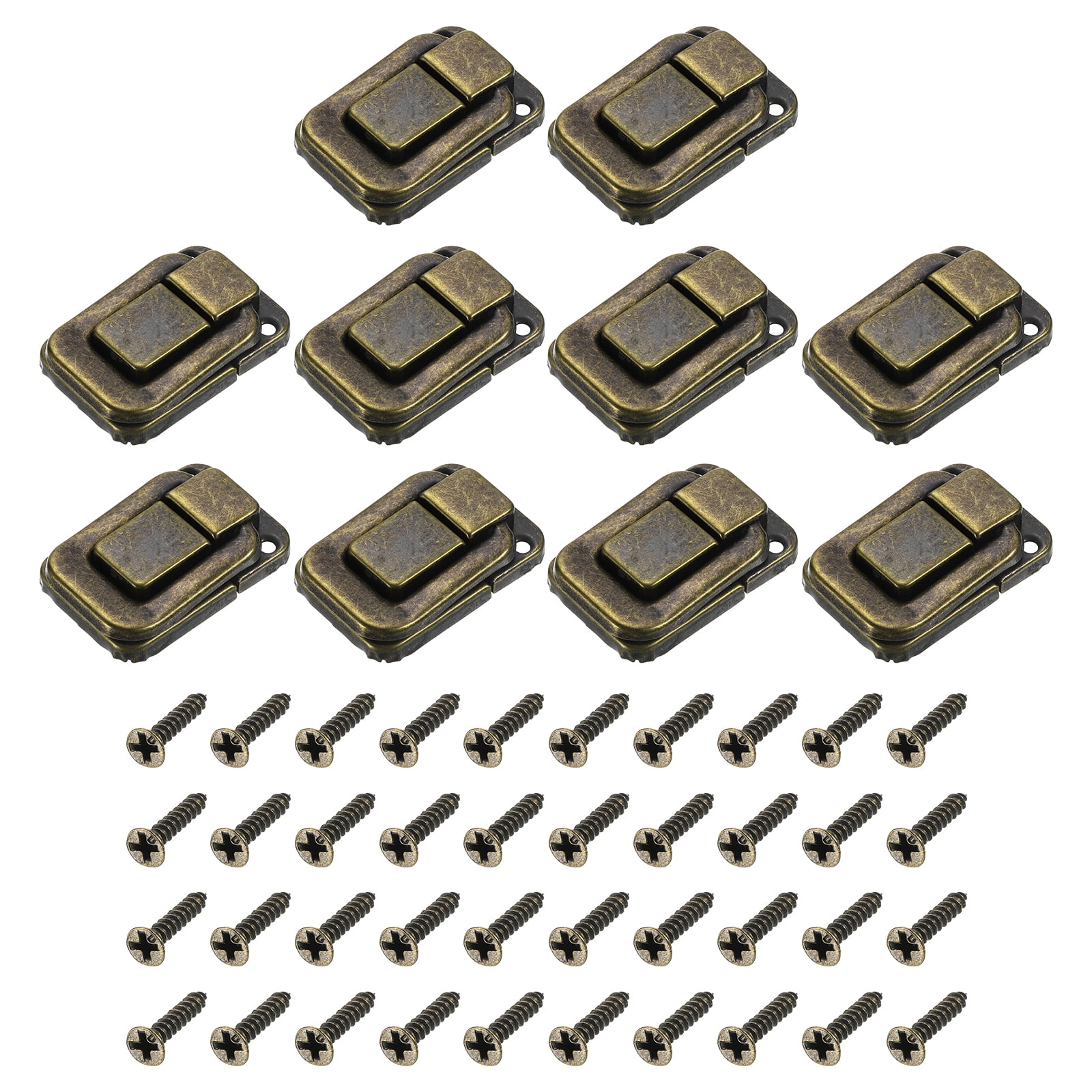 Uxcell 10Pack 1.89" x 1.26" Iron Toggle Catch Lock for Box Wooden Case ...