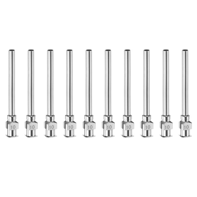 Uxcell 10Pack 10G Stainless Steel Dispensing Needles, 1 1/2" Glue ...