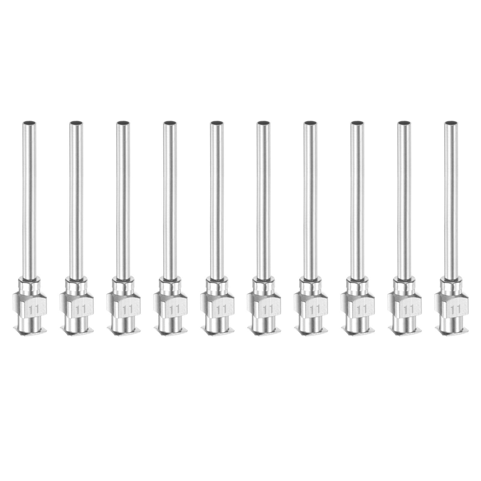 Uxcell 10Pack 11G Stainless Steel Dispensing Needles, 1 1/2" Glue ...